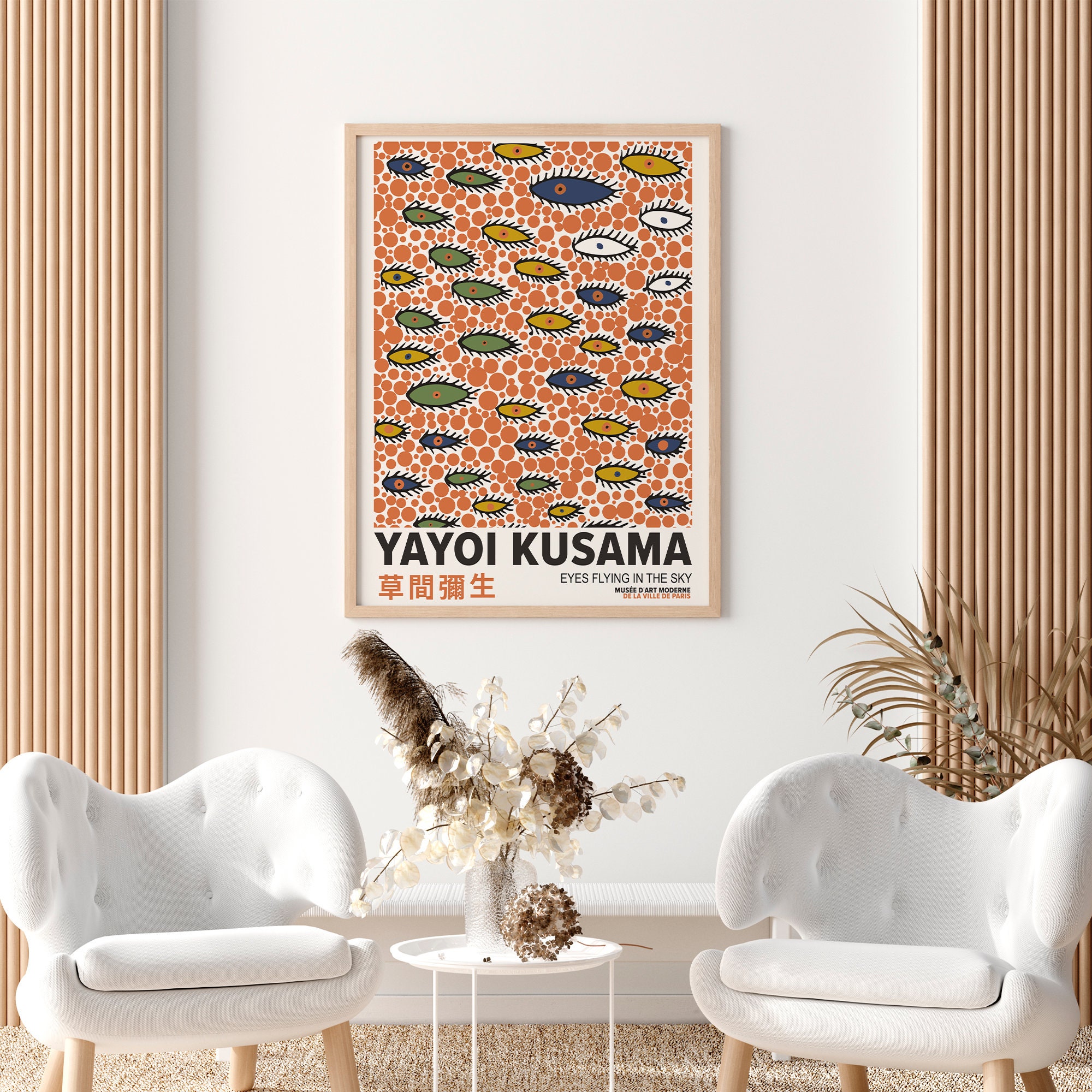 Yayoi Kusama Poster Print, Yayoi Kusama Poster, Yayoi Kusama Eyes ...