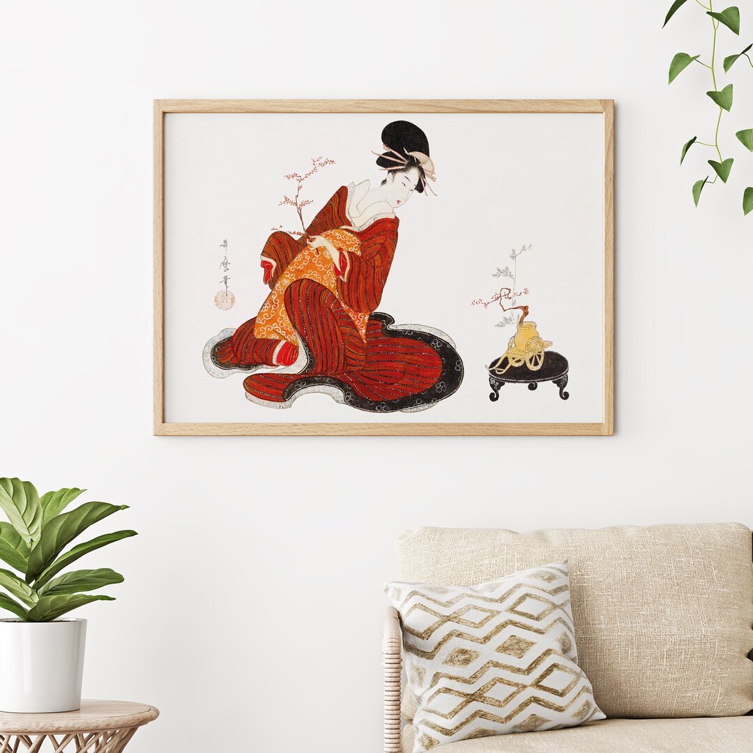 Utamaro Kitagawa, Utamaro Print Utamaro Painting,japanese Wall Art ...