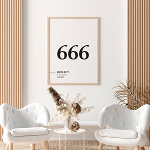 666 Angel Number Angel Number Print Instant Printable Wall - Etsy