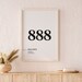 888 Angel Number, Angel Number Poster, Instant Printable Wall Art Print ...