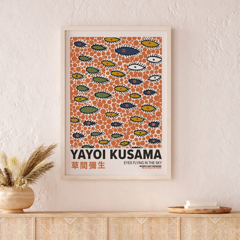 Yayoi Kusama Poster Print, Yayoi Kusama Poster, Yayoi Kusama Eyes ...
