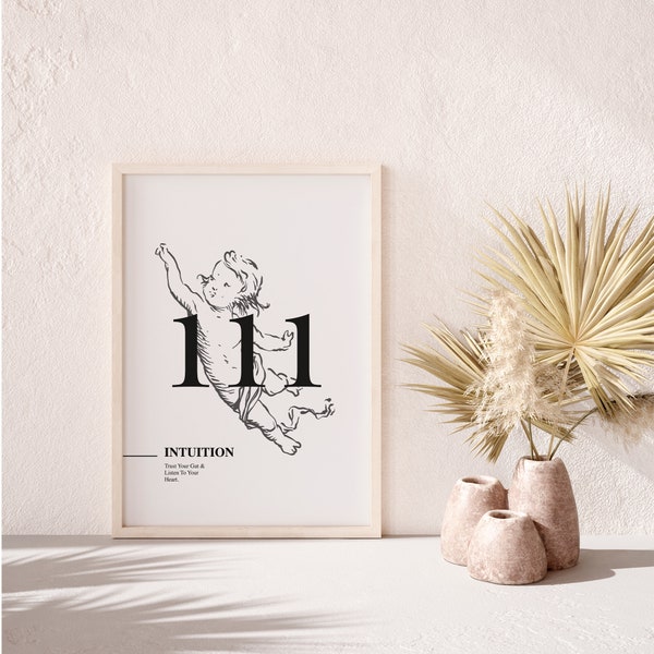 Framed Angel Number Poster - Etsy