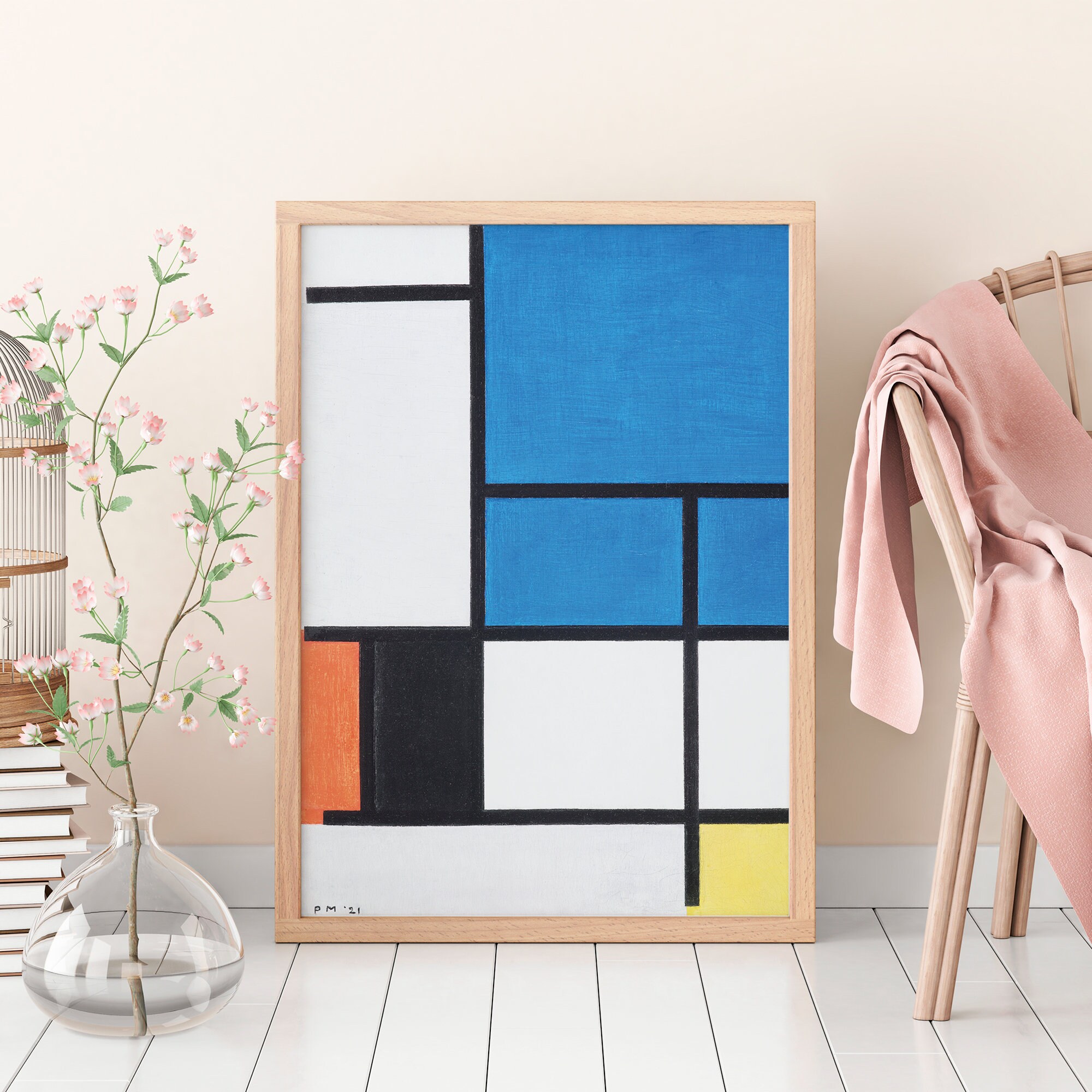 Piet Mondrian Print Piet Mondrian Poster Geometric Wall Set - Etsy UK