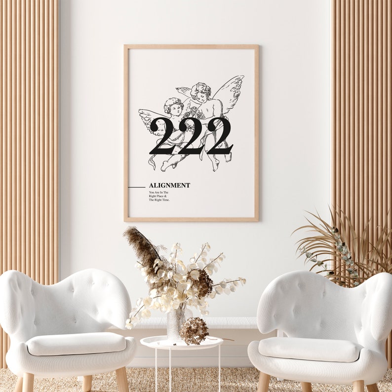 222 Angel Number Posterangel Number Printinstant Printable - Etsy