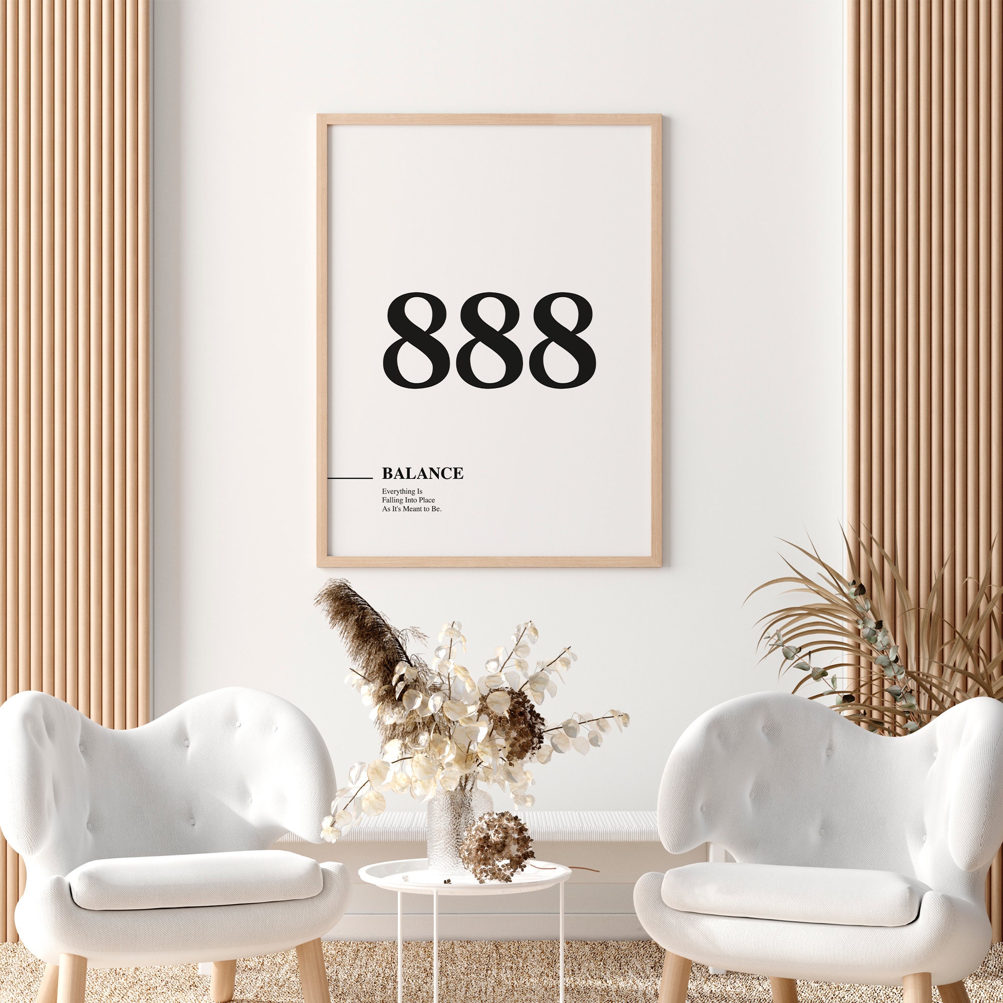 888 Angel Number, Angel Number Poster, Instant Printable Wall Art Print ...