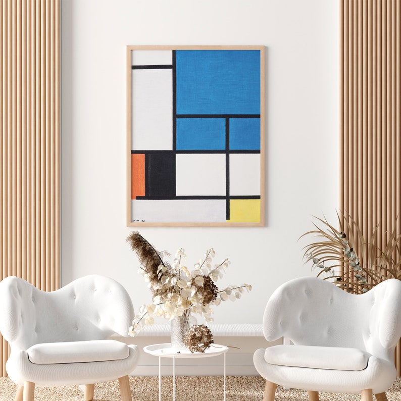 Piet Mondrian Print, Piet Mondrian Poster, Geometric Wall Set, Piet ...