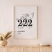 222 Angel Number Posterangel Number Printinstant Printable - Etsy