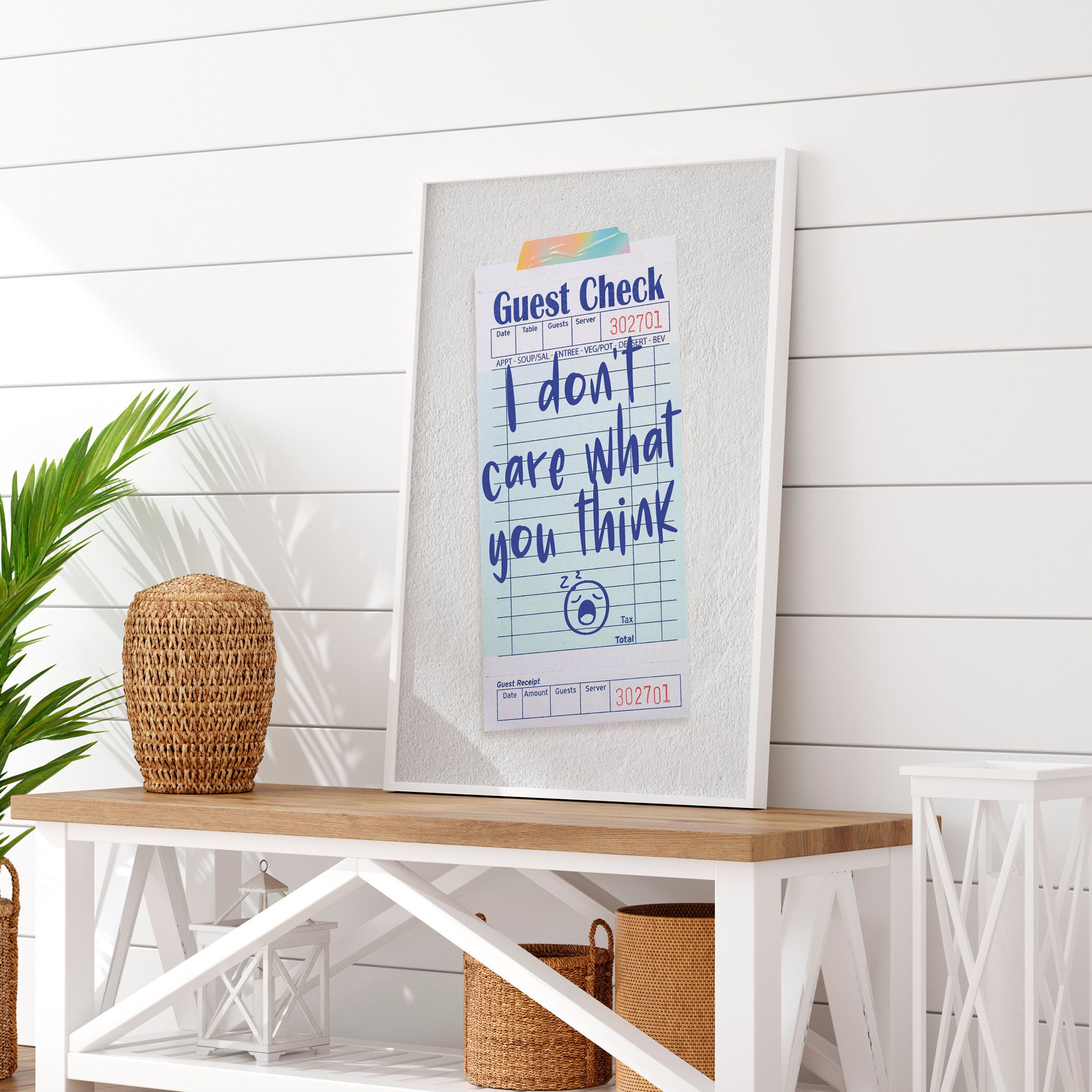 Guest Check Guest Check Poster Digital Download Receipt - Etsy