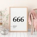 666 Angel Number, Angel Number Print, Instant Printable Wall Art Print ...