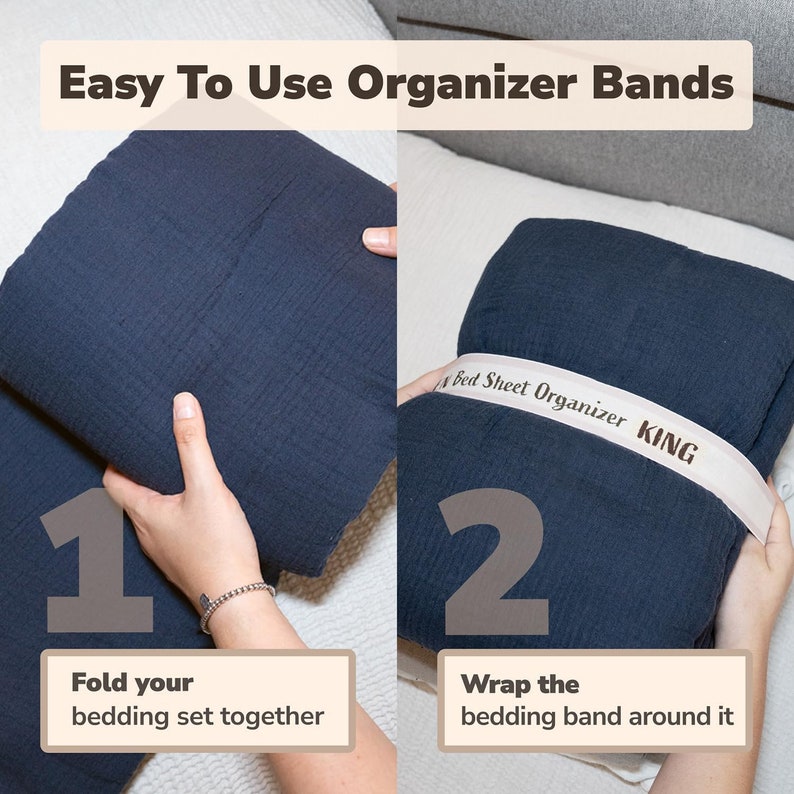 Bed Sheet Organiser and Storage Bands - 4 Pc per Pack - KING SIZE ...