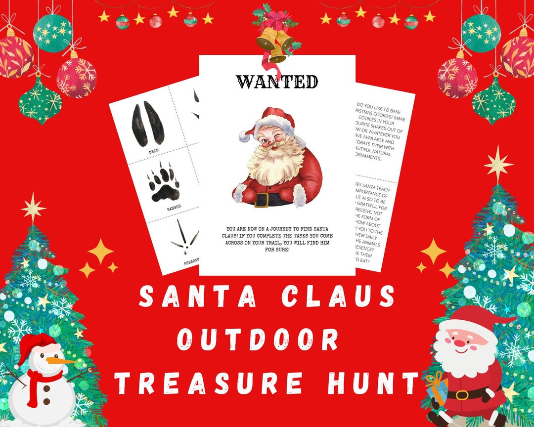 Santa Claus Outdoor Treasure Hunt Christmas Outdoor Game - Etsy