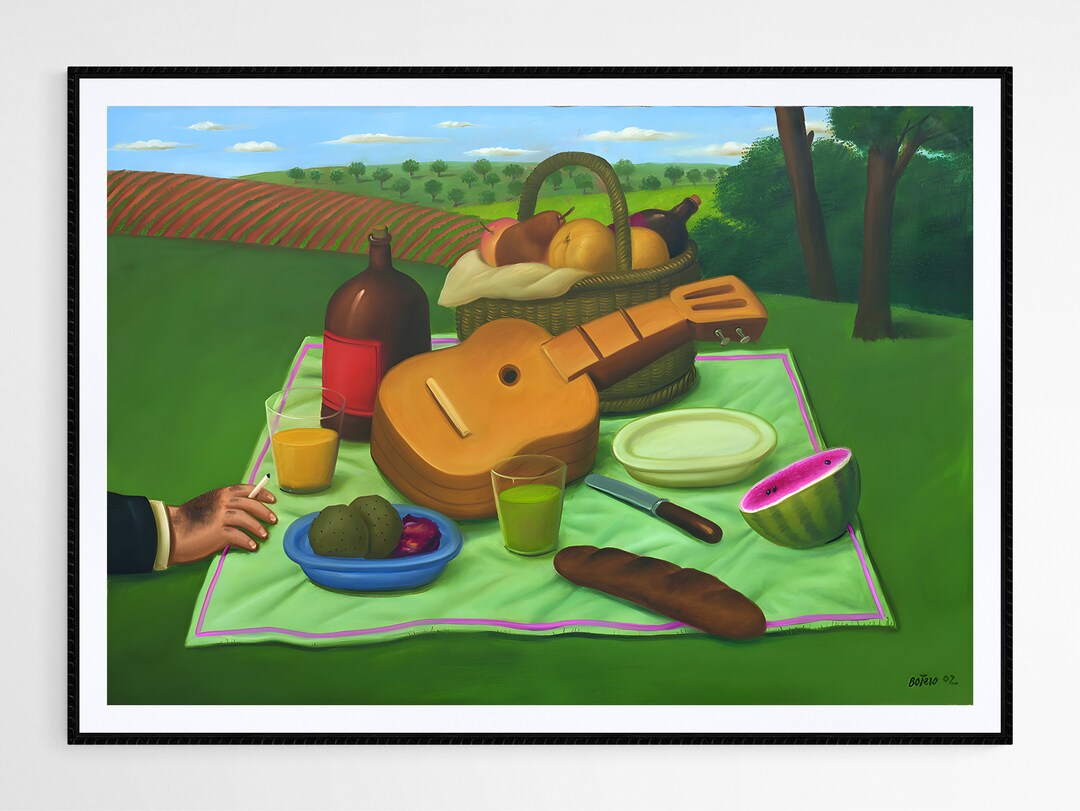 Fernando Botero Signed Art Print Picnic 2002 Metropolitan - Etsy