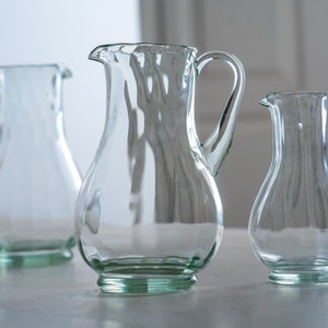 Handblown Glass Pitcher With Handle/ Glass Pitcher for Mixing Drinks ...