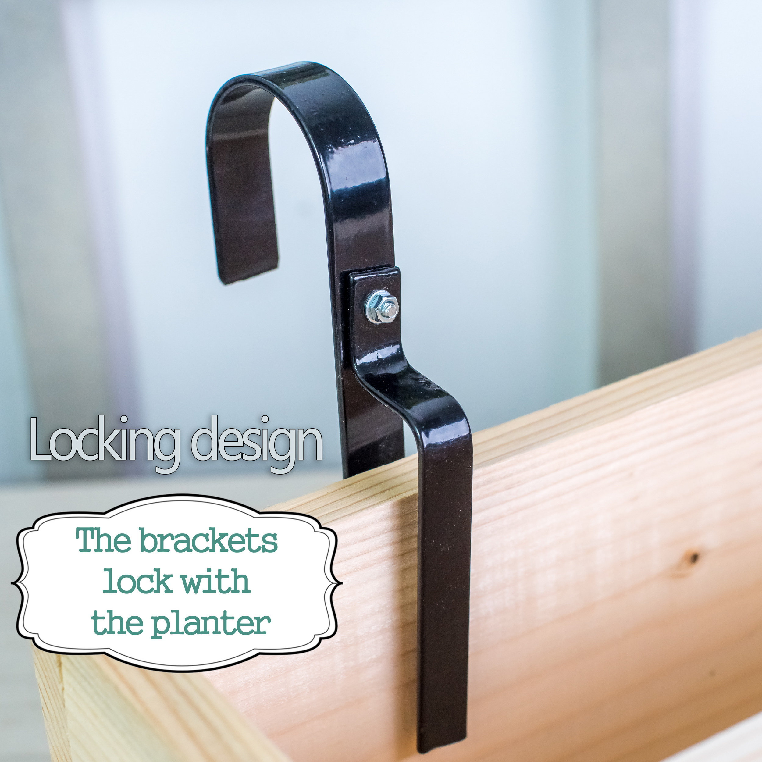 SET of Wrought Iron Brackets/ Railing Planter Box Bracket/ Window ...