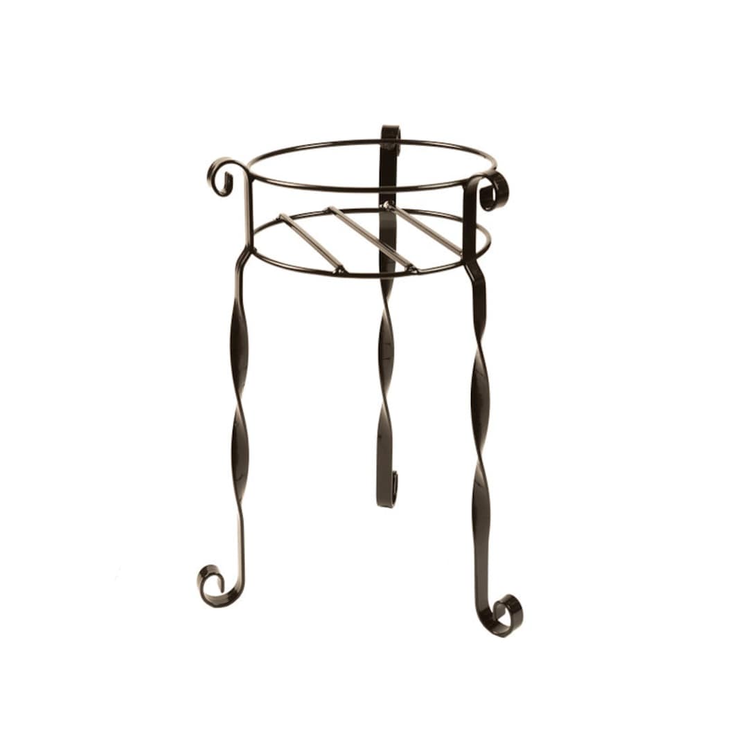 Wrought Iron Plant Stand/ Outdoor Plant Stand Metal/ Black Metal Plant ...