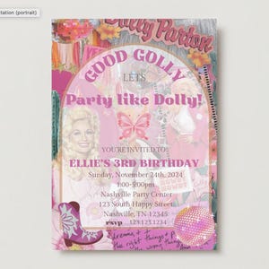 Dolly Parton Inspired Invitation - Etsy