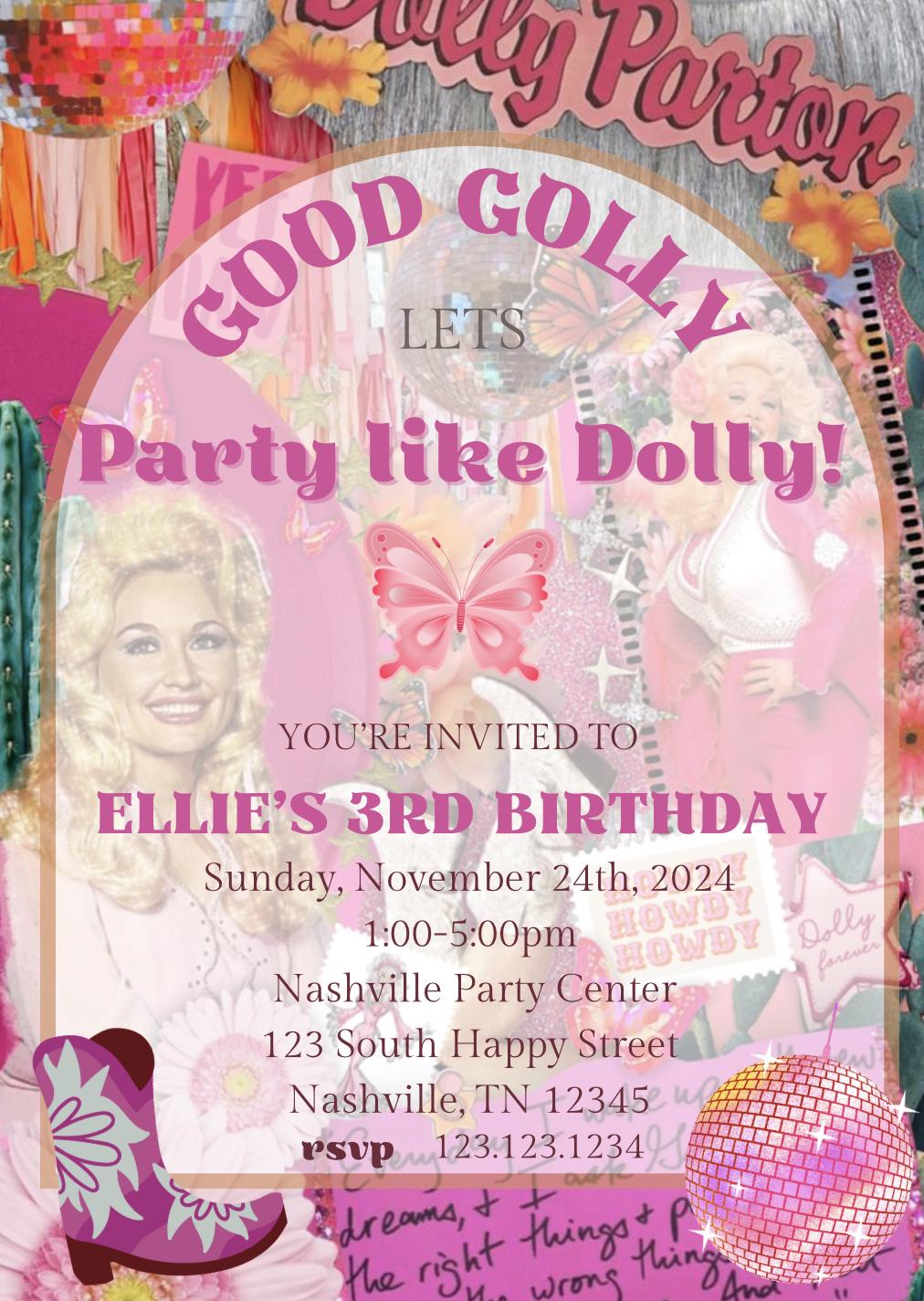 Dolly Parton Inspired Invitation - Etsy