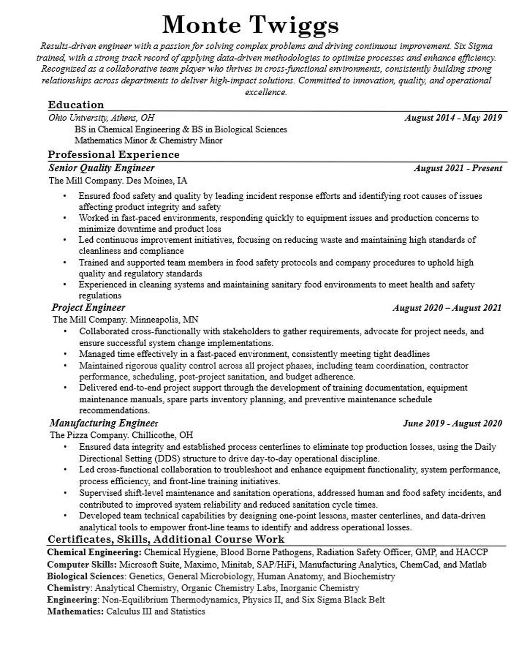 Modern Professional Technical Resume Template – Instant Download | Ats ...
