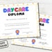 Daycare Graduation, Daycare Certificate, Daycare Diploma, Preschool ...