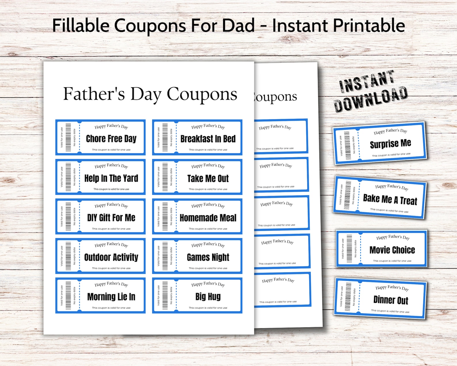 Father's Day Coupon Book, Coupons for Dad, Fathers Day Coupons ...