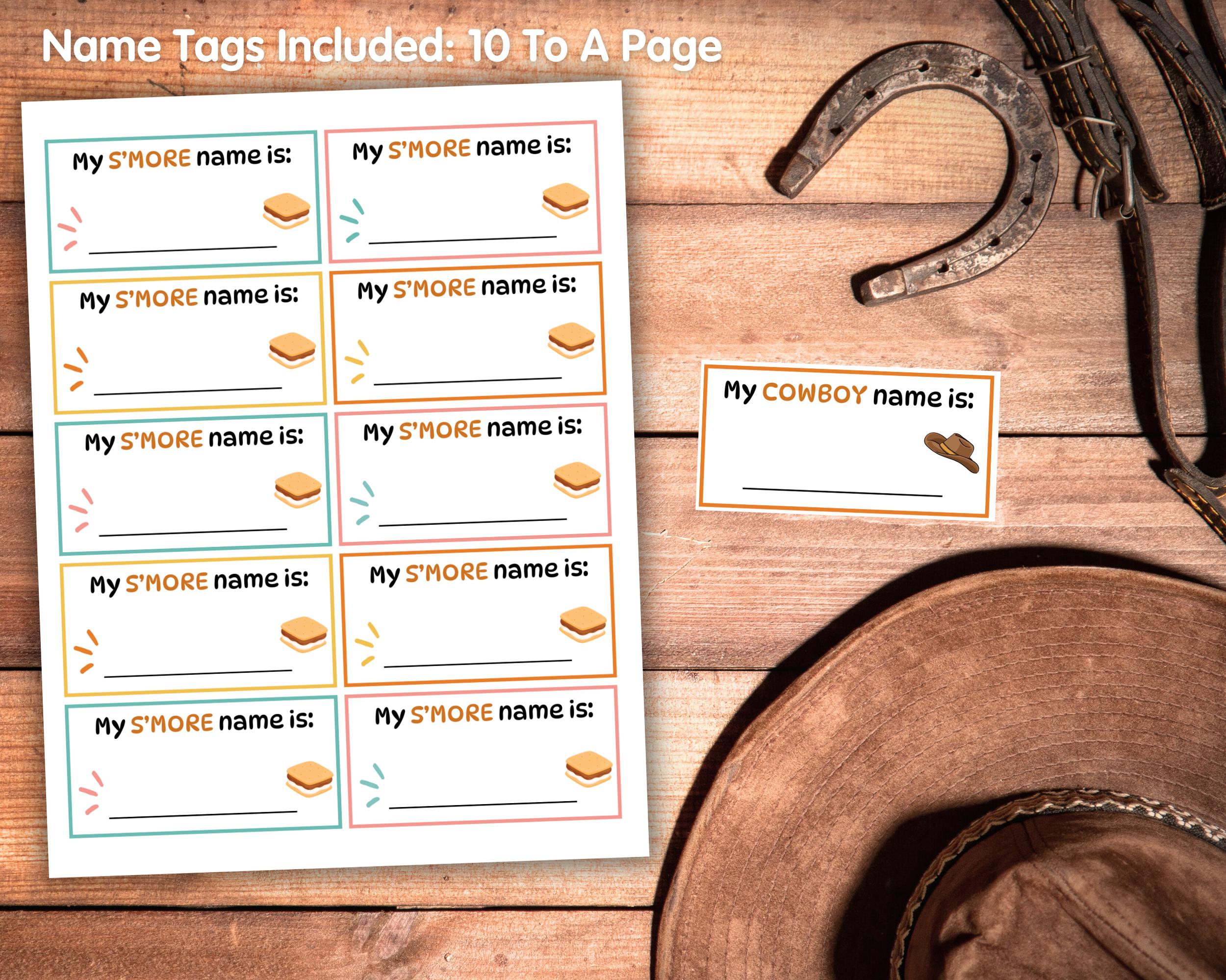 What's Your Cowboy Name Printable, Cowboy Name Game, Wild West ...