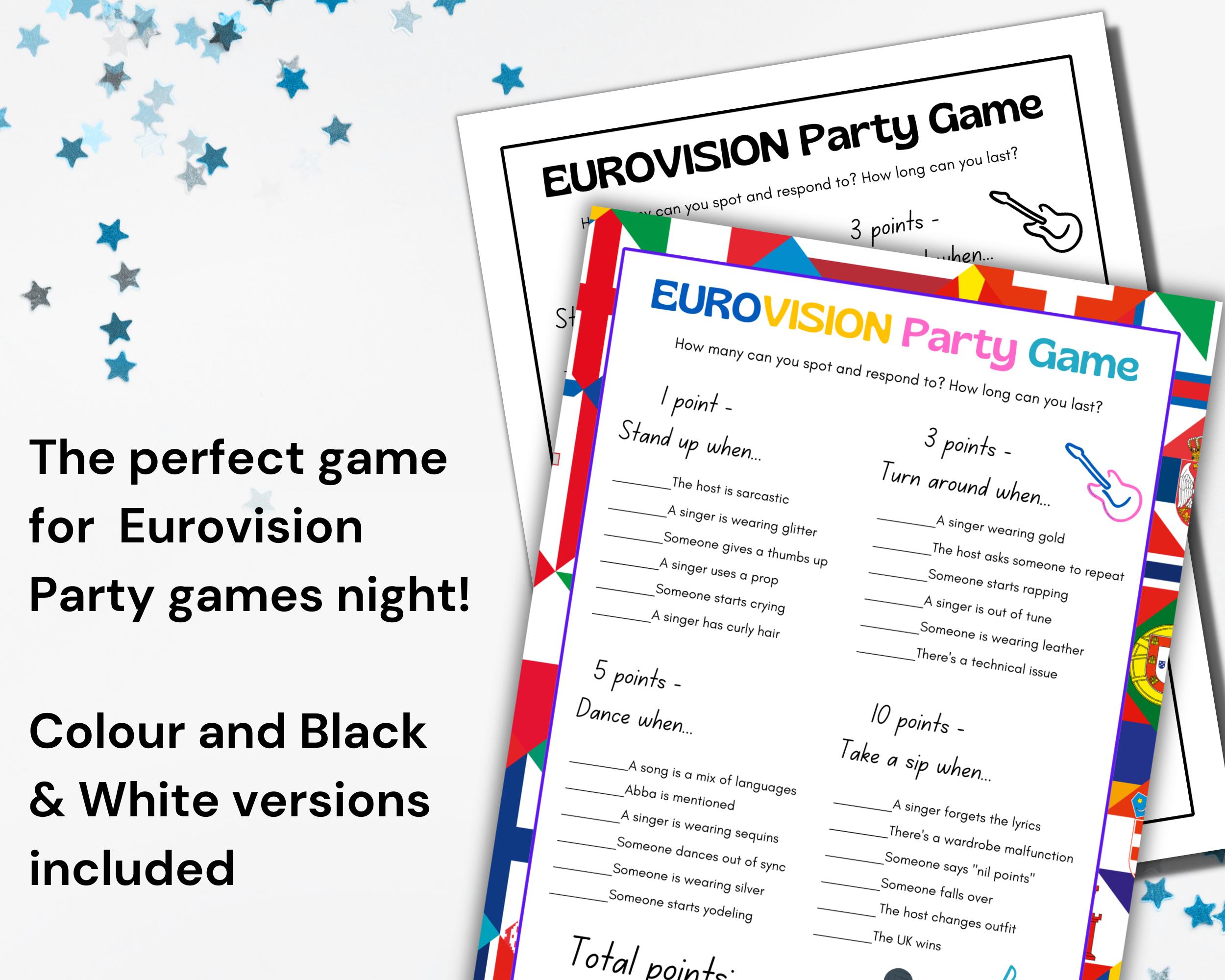 Eurovision Party Night Game, Eurovision TV Party, Eurovision Song ...