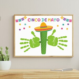 Cinco De Mayo Handprint Craft Art Printable, Baby Handprint Painting ...