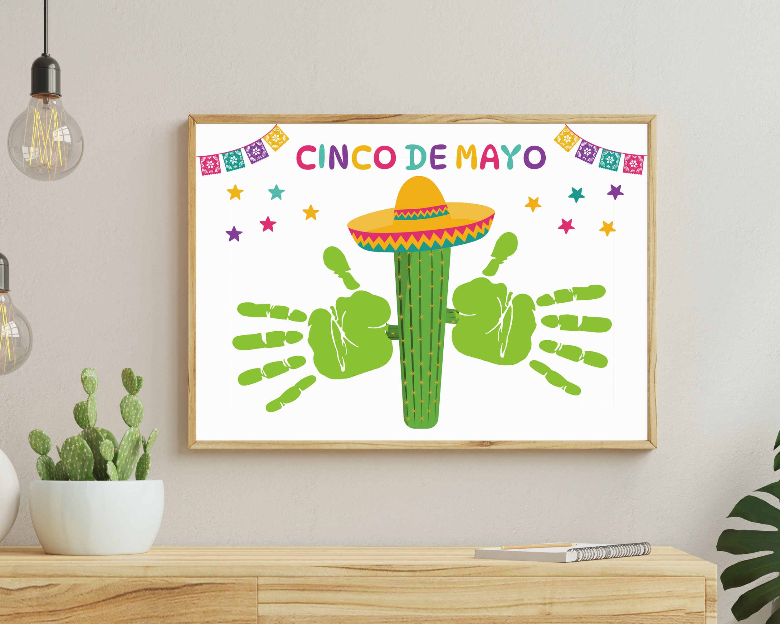 Cinco De Mayo Handprint Craft Art Printable, Baby Handprint Painting ...