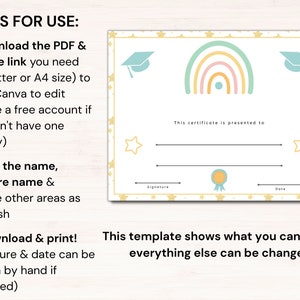 Editable Preschool Diploma, Daycare Graduation, Preschool Graduation ...