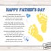 Father's Day Poem Footprint Craft, Daddy Handprint Art Printable, Best ...