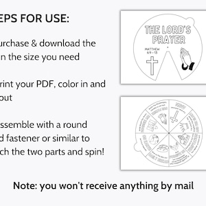 The Lord's Prayer Coloring Wheel, Bible Activity Craft, Sunday School ...