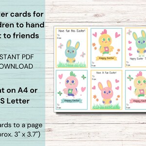 Happy Easter Classroom Cards Printables School Kids Easter - Etsy UK