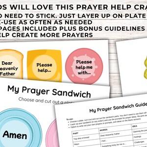 Prayer Sandwich Craft Activity, Kids Sunday School Praying Lesson ...