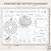 Pancake Day Activity Placemat Printable, Pancake Craft Coloring Page ...