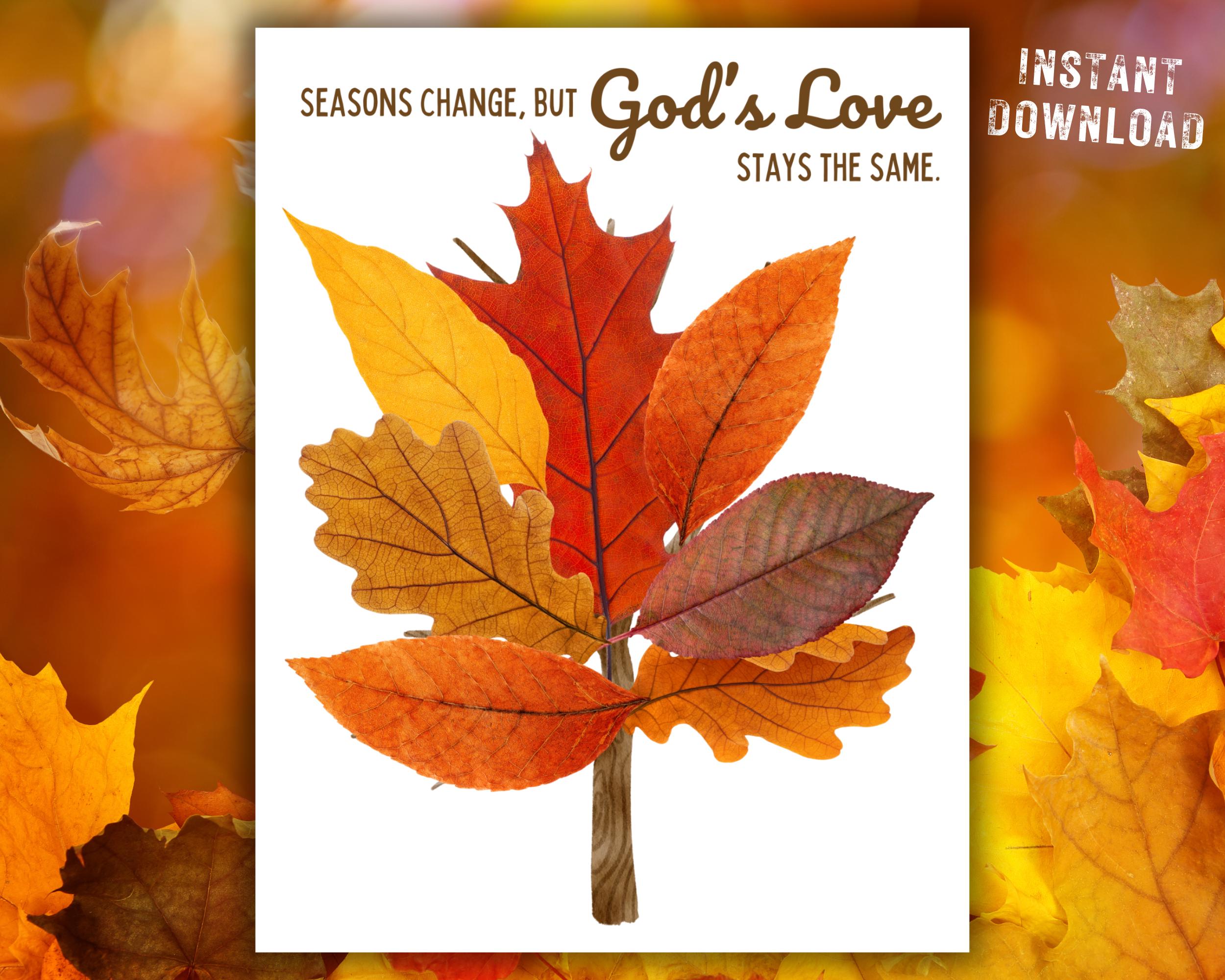 Seasons Change Bible Craft, Kids Sunday School Tree Leaves Activity ...