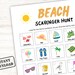 Beach Scavenger Hunt, Scavenger Hunt for Kids, Outdoor Treasure Hunt ...