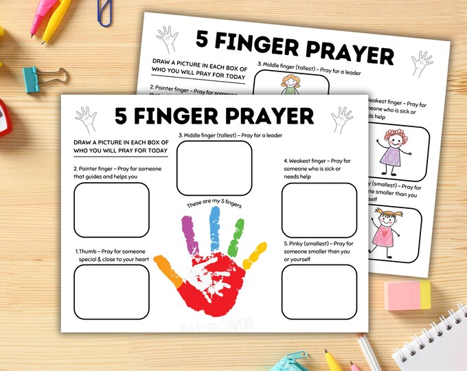 5 Finger Prayer - Etsy