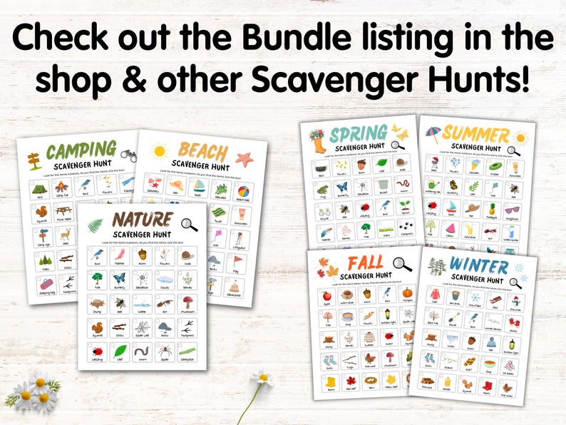 Camping Scavenger Hunt, Outdoor Treasure Hunt Printable, Scavenger Hunt ...