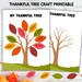 Thankful Tree Craft Printable, Gratitude Tree Activity Template, Kids ...