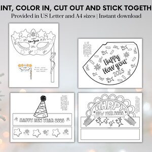 New Years Eve Craft, 2025 New Year Craft Bundle Pack, Kids NYE Paper ...