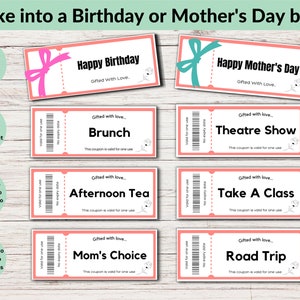 Coupon Book for Mom, Mother's Day Coupon Book Printable, Birthday ...