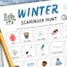 Winter Scavenger Hunt, Kids Winter Games Printable, Outdoor Treasure ...