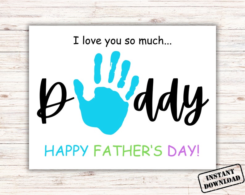 Fathers Day Handprint Art Craft, Happy Fathers Mothers Day Craft, 1st ...