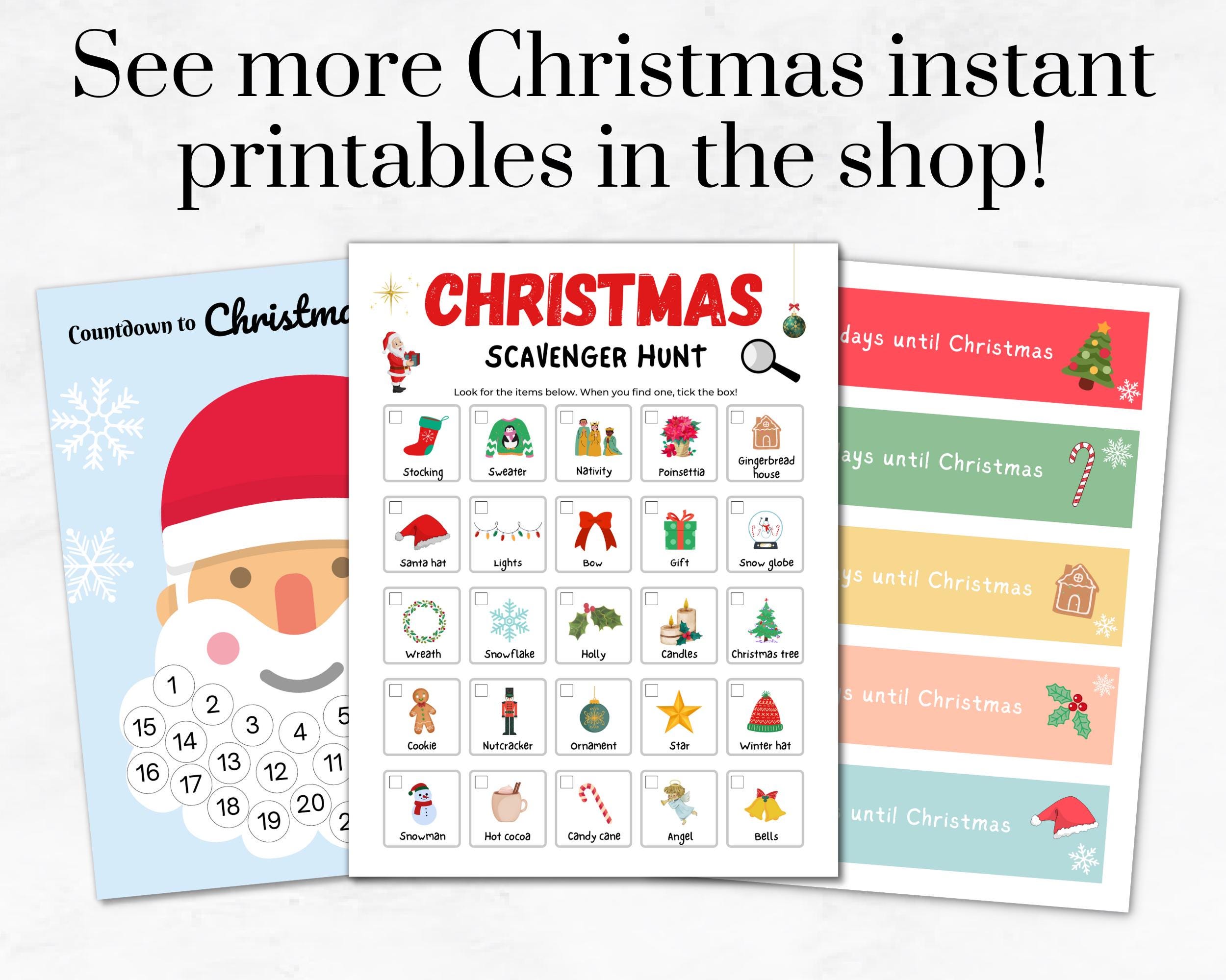 Happy Christmas Activity Placemat Printable, Kids Christmas Coloring ...