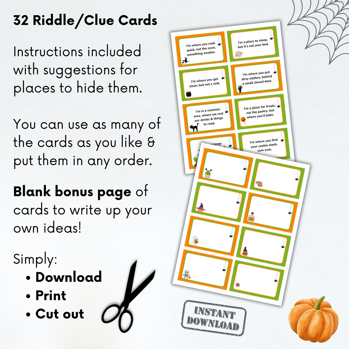 Halloween Scavenger Hunt Printable, Kids Indoor Treasure Hunt, Spooky ...