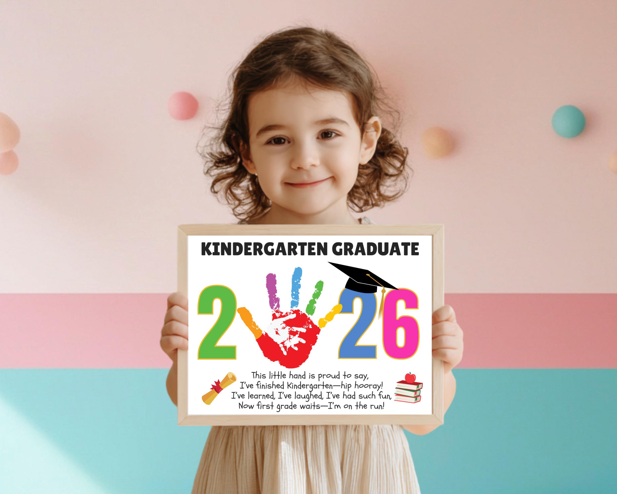 Kindergarten Graduation Handprint Craft Printable, Last Day of School ...