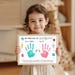 First Day of Nursery Handprint Art, Starting Daycare Poem Keepsake ...