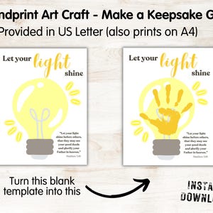 Let Your Light Shine Handprint Craft, Kids Halloween Art Activity ...