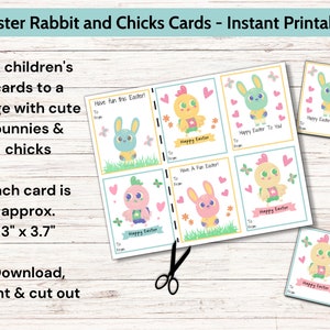 Happy Easter Classroom Cards Printables, School Kids Easter Card ...