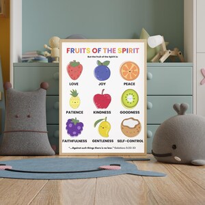 Fruits of the Spirit Matching Game, Bible Scripture Memory Cards ...